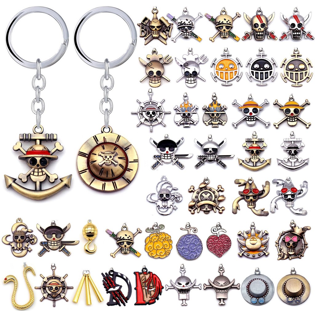 Anime One Piece Keychain, Luffy Zoro Ace Key Chain, Metal Cartoon ...
