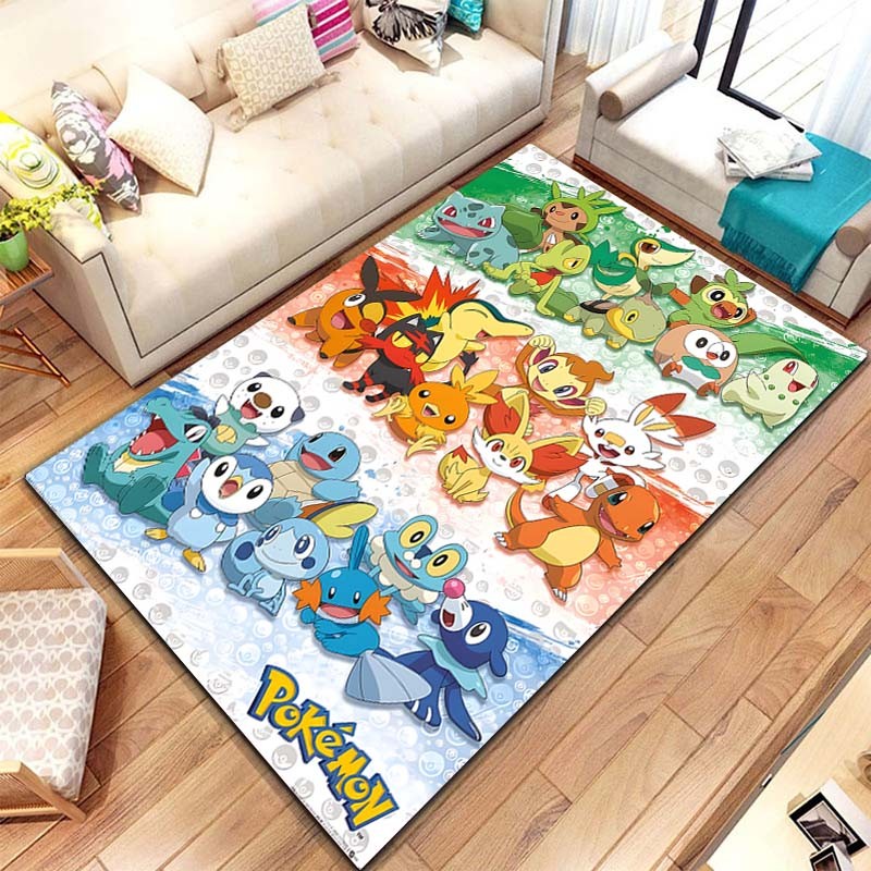 Pokemon kids rug fashion accessories bedroom living room anime ...