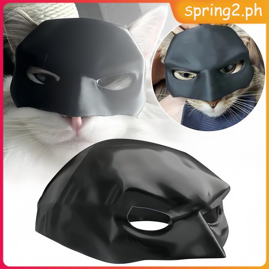 [Ready Stock] Black Bat Cat Face Mask,plastic Half Face Cover,face Mask ...