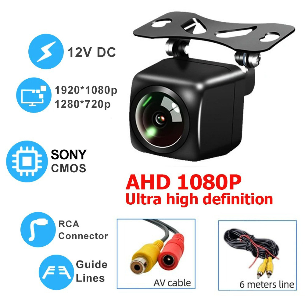 AHD 170° Car Camera Fisheye lens starlight night vision HD car rear ...