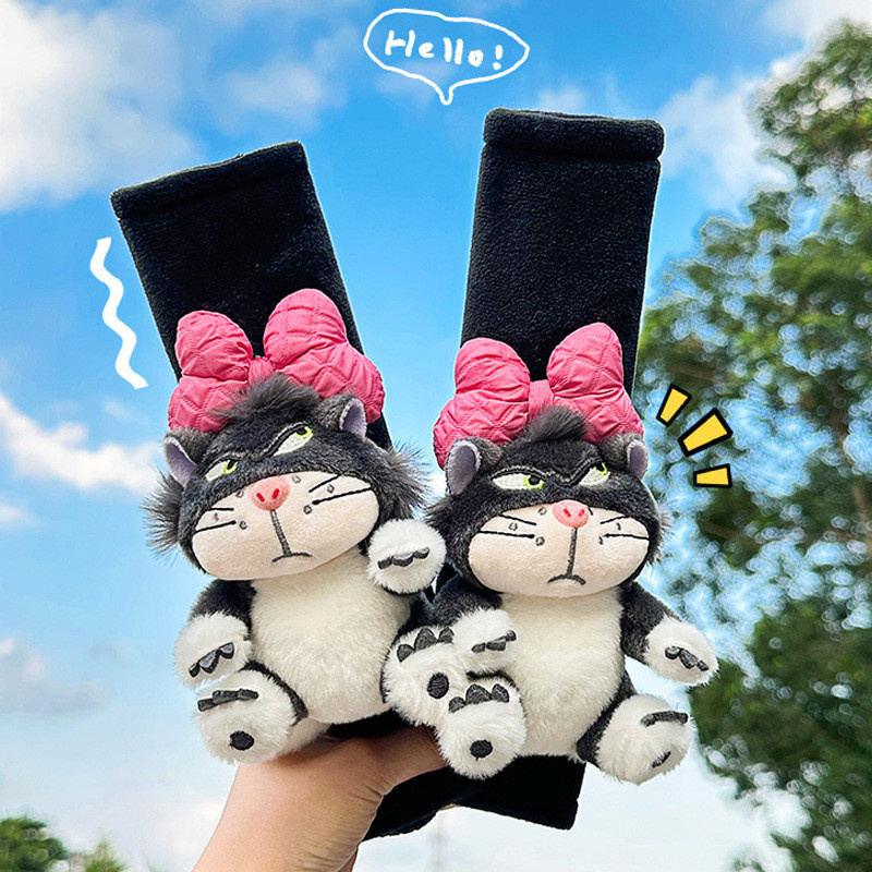 Lucifer Lucy Cat Car Seat Belt Shoulder Cover Cute Lucifer Cat Pair ...