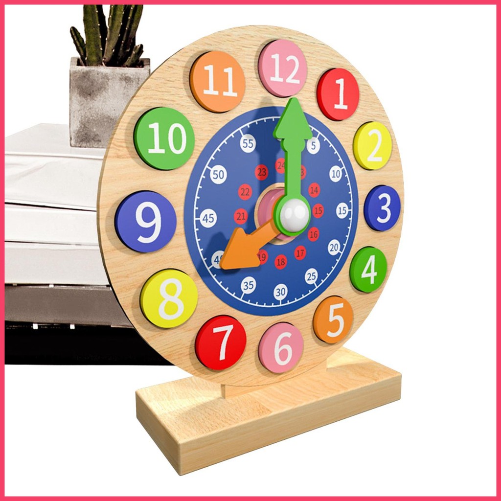 Teaching Clocks for Kids Wooden Color Sorting Clock for Kids Learning ...