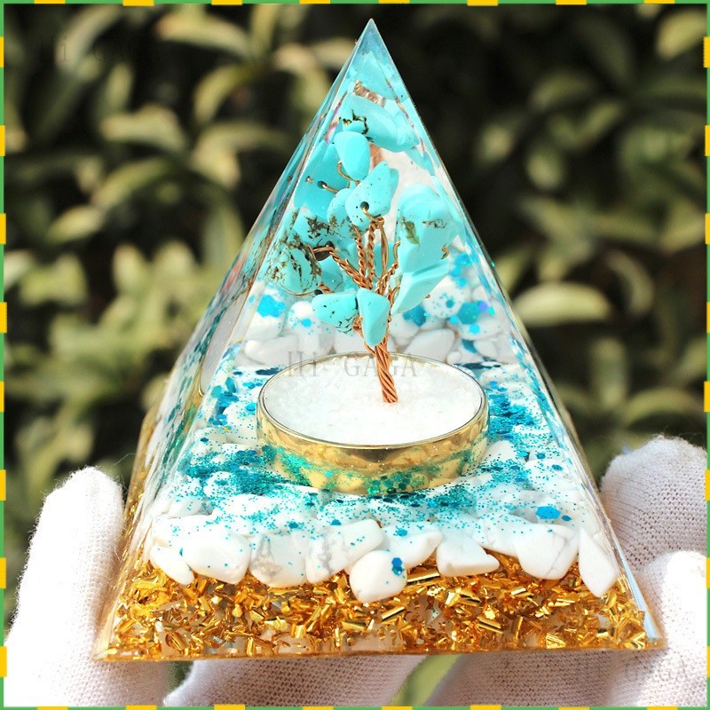 [Ogen Energy Tower]Ogen Energy Tower Crystal Gravel Pyramid Desktop ...