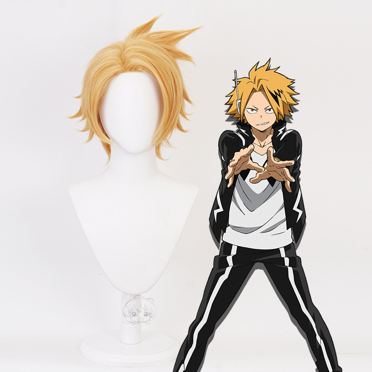 Orange Hair Wig Inverted for My Hero Academia Kaminari Denki for Man ...