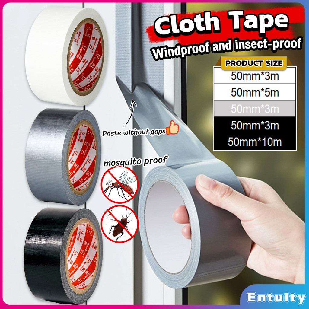Cloth Duct Tape Strong Super Waterproof Windproof Roll Repair Tape Wide 50mm | Shopee Philippines