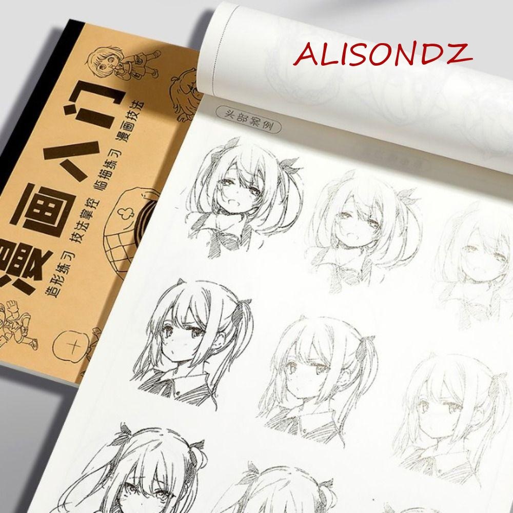 ALISONDZ Anime Hand Drawn Book, Comics Girl Boy Tracing Manga Sketching ...
