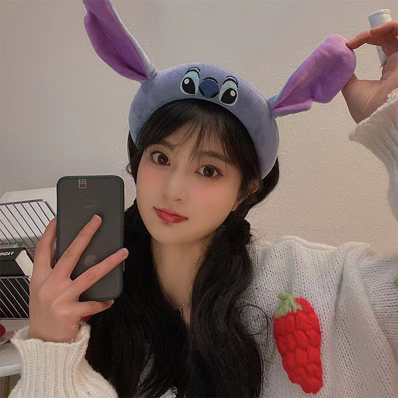 Cartoon Stitch Hairband Stitch Plush Ears Hair Accessories Hair Hoop ...