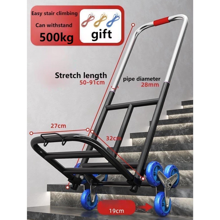 [COD]Trolley push cart 200kg weight capacity Folding Home Handling ...