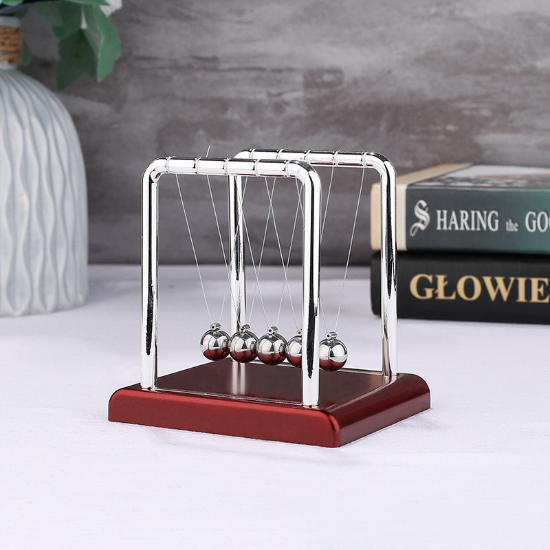 GMARTY Metal Newton Pendulum Newton Cradle Balance Steel Balls Pendulum ...