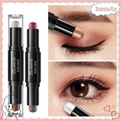 Lameila Two-Color Glitter Eyeshadow Stick Waterproof Cosmetic Eye ...