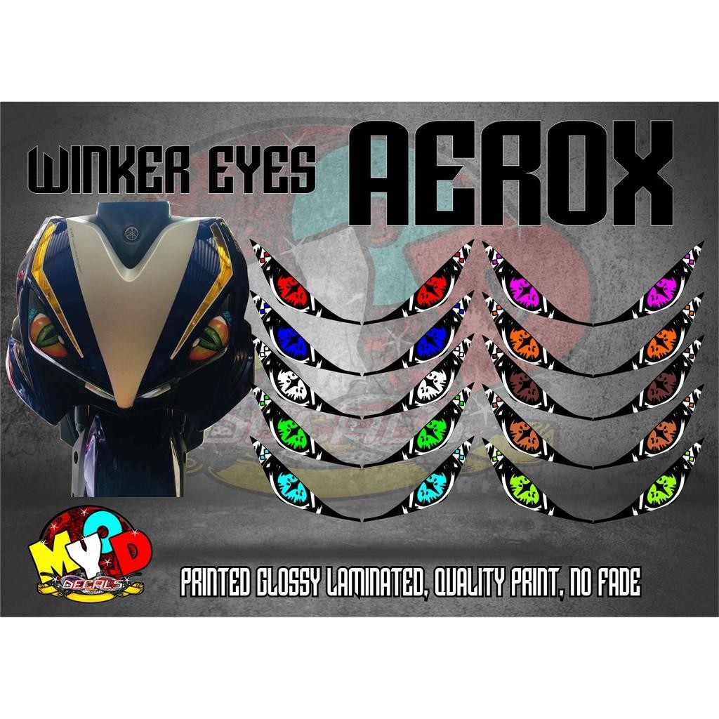 MW- AEROX WINKER EYES STICKER V2 | Shopee Philippines
