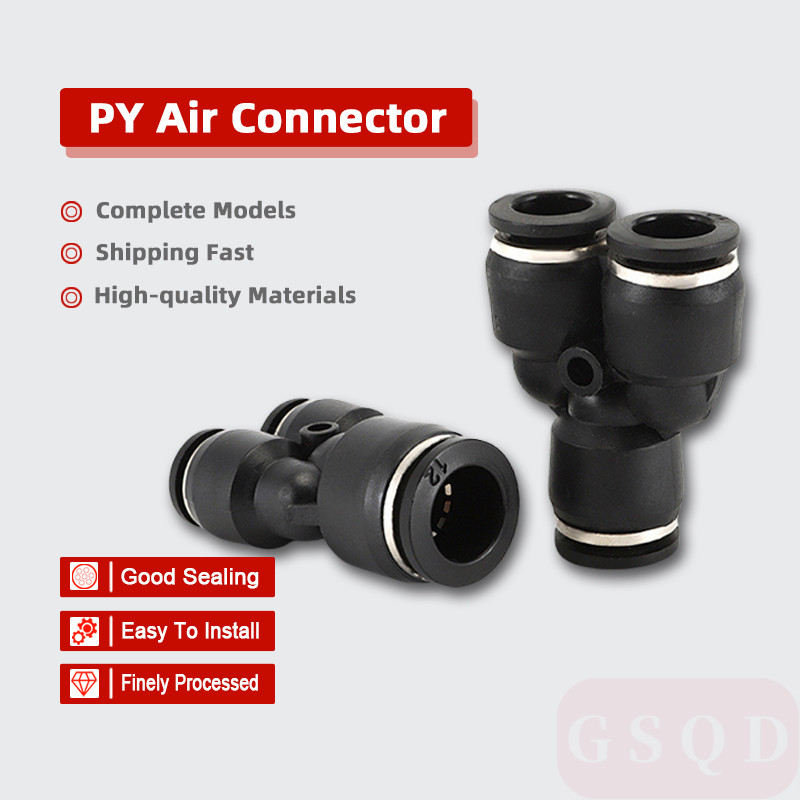 4 6 8 10 12 14 16mm Y-Shaped Tee Joint PY Pneumatic Trachea Quick Joint ...