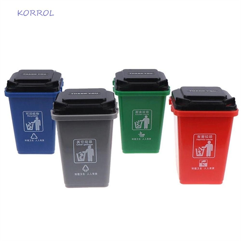 KORROL Mini Trash Can For Children's Kids Toy Mini Garbage Sorting ...