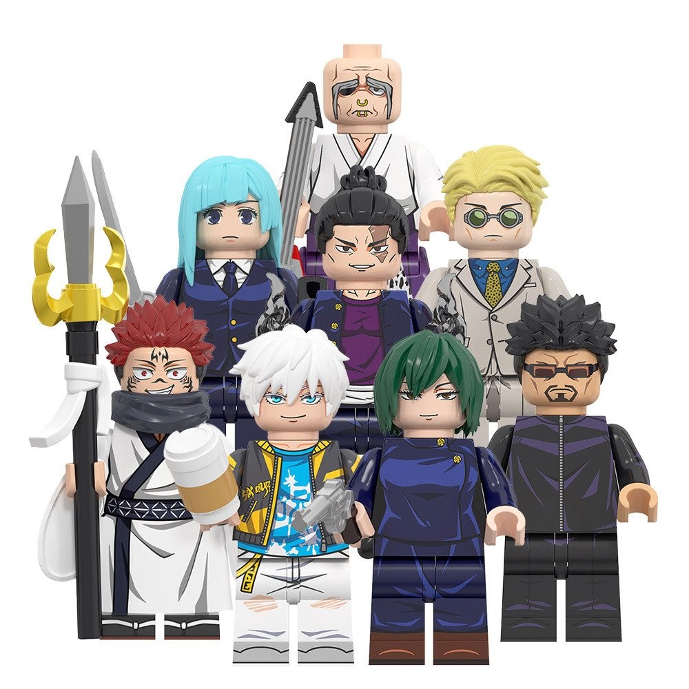 Jujutsu Kaisen Anime Building Blocks Minifigures - Gojo Satoru, Nanami ...