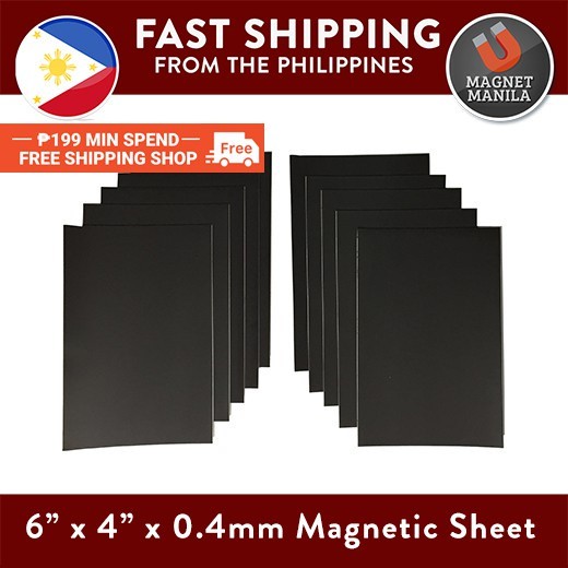 Magnet Manila Rubber Magnetic Sheets With Adhesive 6" X 4" 0.4 ...