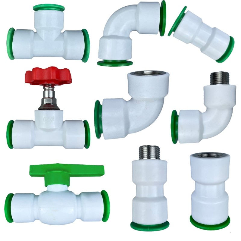 PPR Quick Connector Hot-Melt-Free Hot & Cold Water Pipe PPR Fittings Ball Value Female Coupling ...