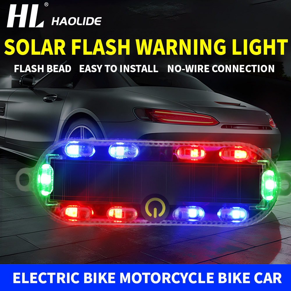 Solar Flashing Warning Light LED Warning Safety Flashing By Strobe ...