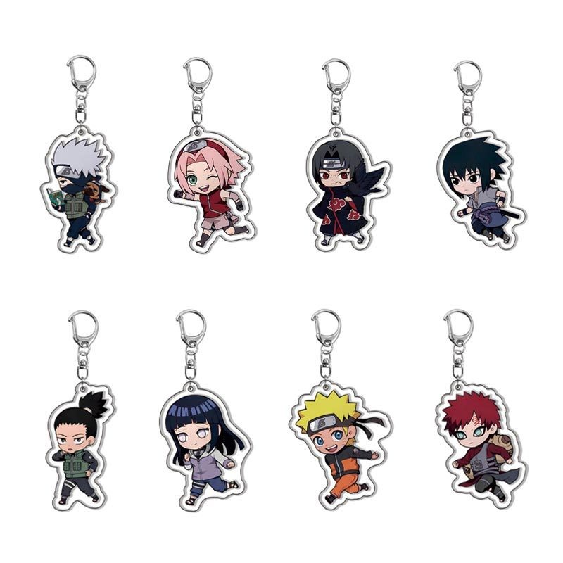 Naruto Acrylic Keychain Naruto Uzumaki Sasuke Kakashi Pendant | Shopee ...