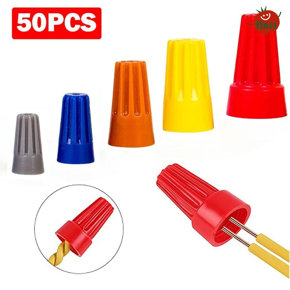 FLECI Wire Caps, Insulated Nylon Wire Connectors Nuts, Quick Wire Connector Nut Colorful Quick ...