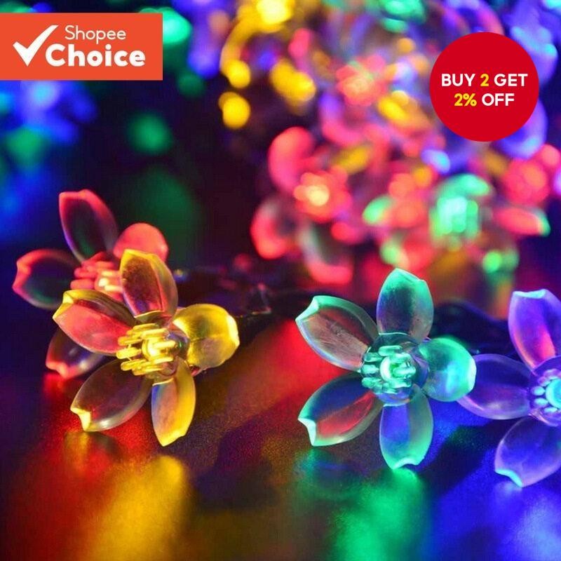 5 meters 20 lights Dual function Flower Solar String Lights Outdoor ...