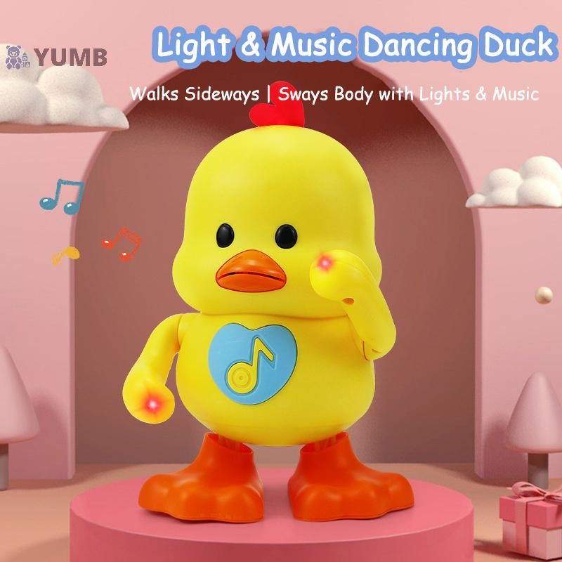 YUMB Dancing LED Duck Robotic Toy - Musical Light-Up Plush For Kids ...
