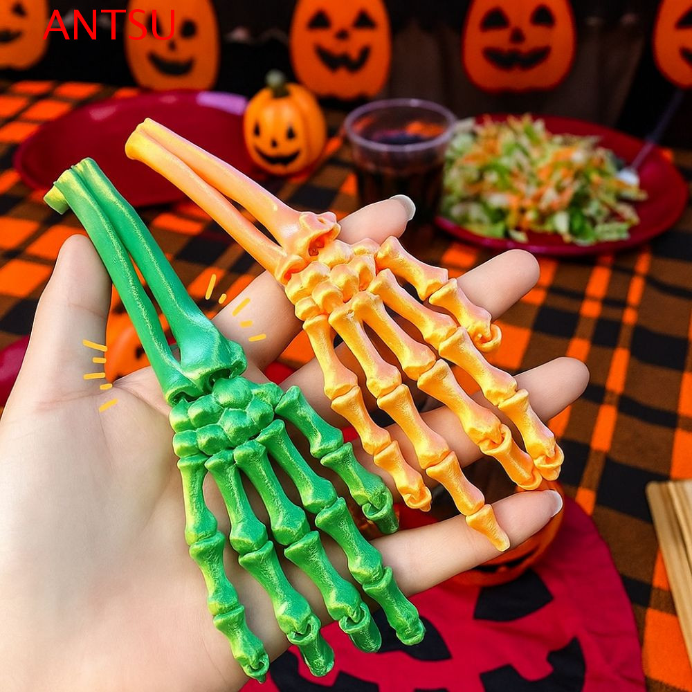 ANTSU Movable Joint Skeleton Claw, 3D Printed Flexible Halloween Skeleton Hand, Party Props ...