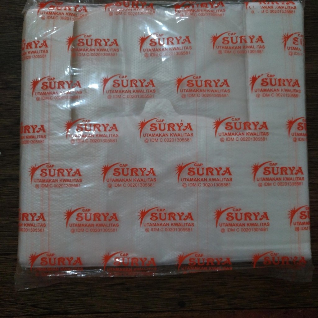 Plastic Bag Surya Brand Embossed Clear Plastic Bag Size 24cm | Shopee ...