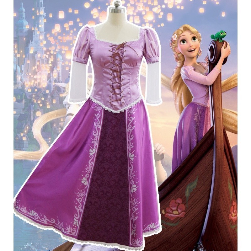 Adult Women Enchanted Princess Dress Long Sleeve Maxi Dress Fairy Tale ...