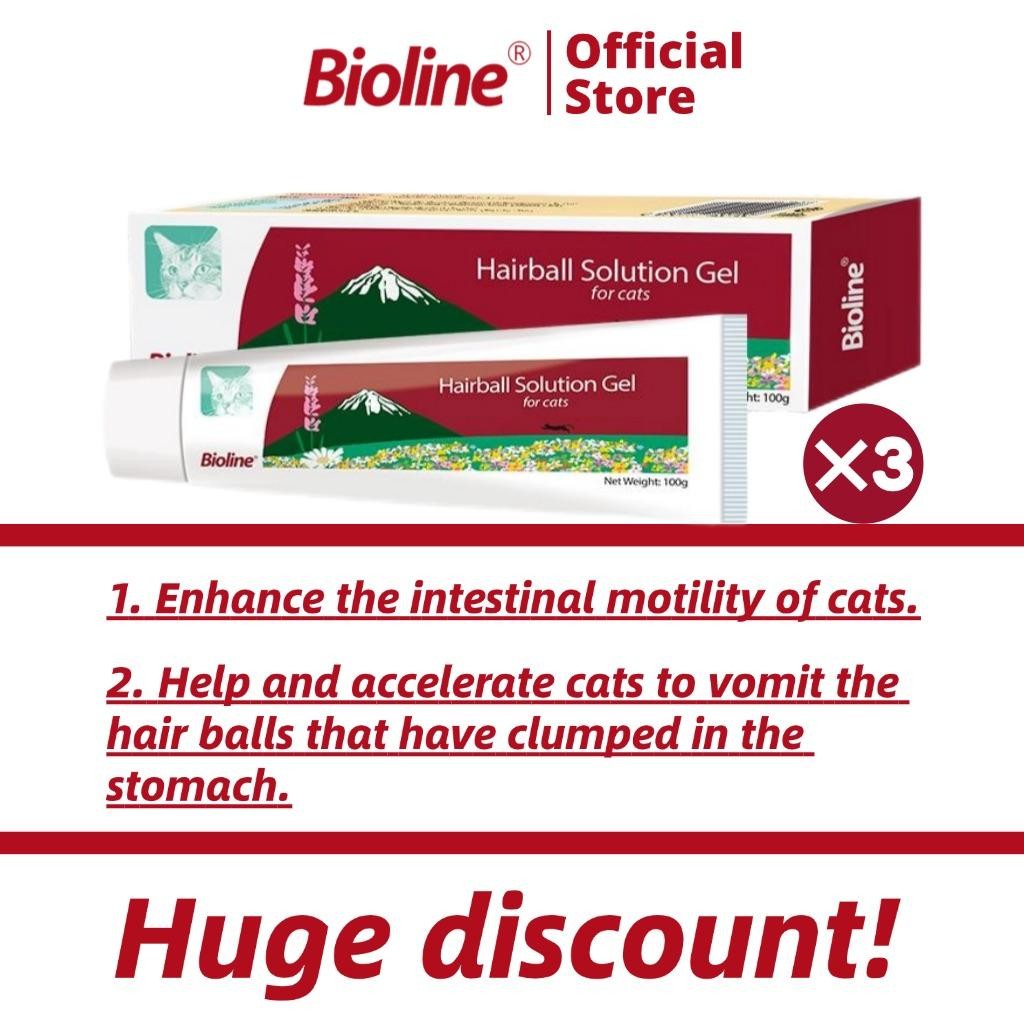 3PCS Bioline Hairball Solution Cat Grass Recipe for Cats 100g High ...