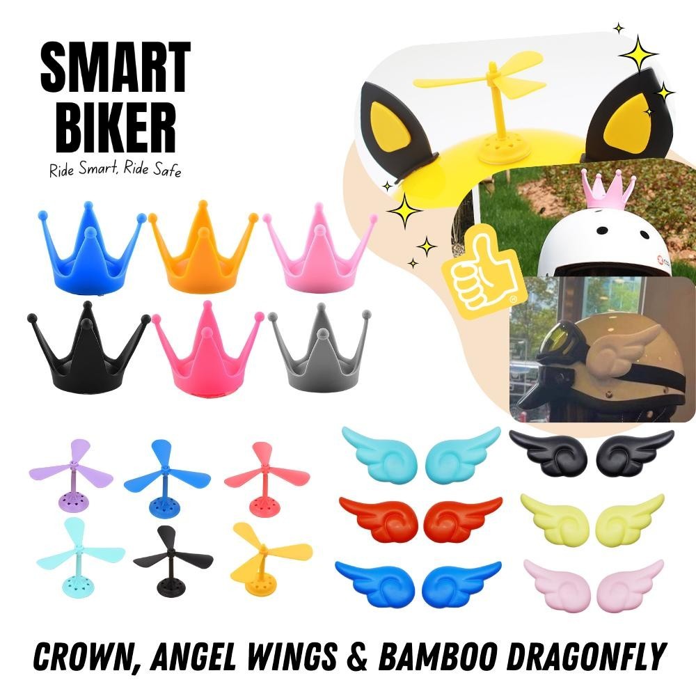 Helmet Accessories Decoration Helmet Cute Angel Wings Crown Bamboo ...