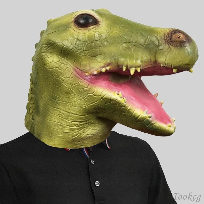 [Tookcg] Halloween Alligator Mask Animal Head Mask for Halloween ...