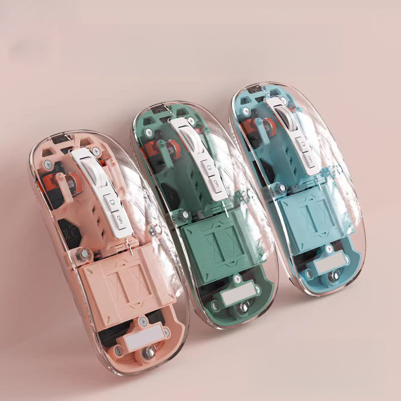 Transparent Transparent Mouse Wireless Bluetooth Three-Mode Office Game ...