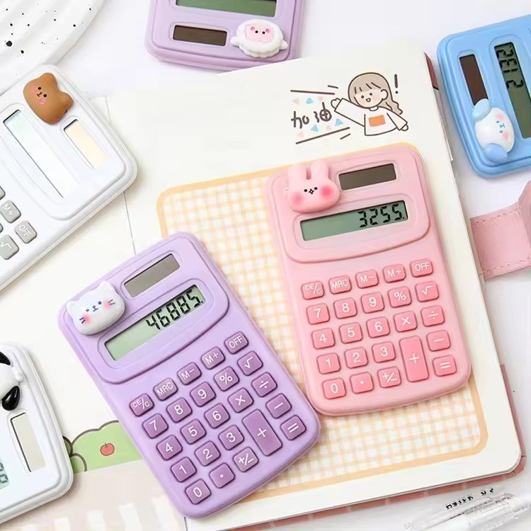Mini Calculator For School Office Cartoon Cute Kawaii Portable Pocket ...