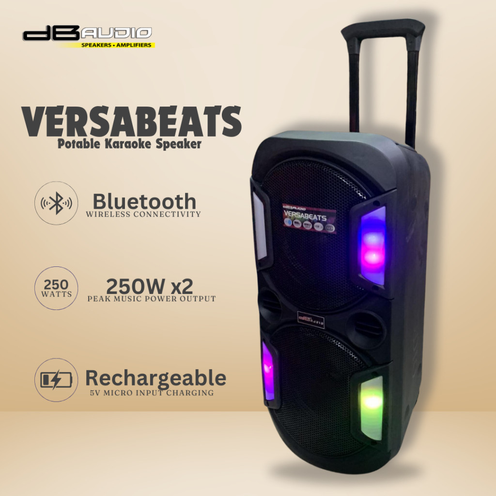 MEO DBaudio VersaBeats 8"inch Speaker x2 Bluetooth / FM Radio/ USB/ TF ...