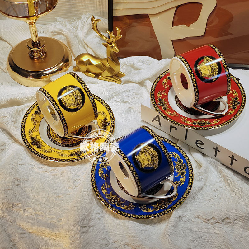 European Style Home Household Teacup Coffee Cup Saucer Couple Style Cup ...