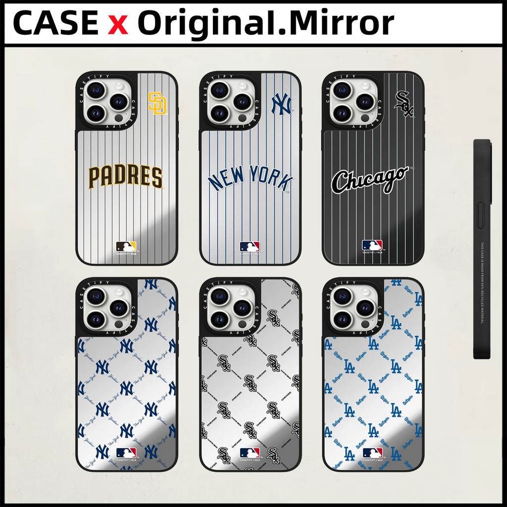 CASETiFY MLB Major League Baseball Mirror iPhone Case For 15 Pro Max 14 13 12 11 Pro MAX 14 15 ...