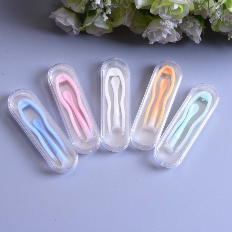RQ+＞2021 1 Set Multicolor Protable Contact Lenses Tweezers With Suction ...