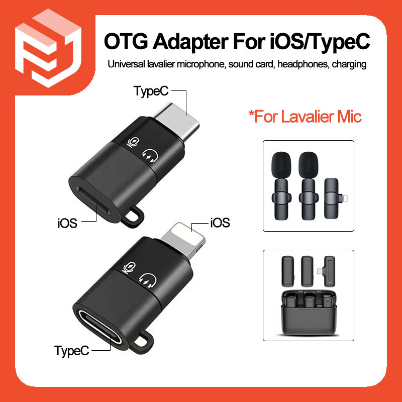 TypeC iOS OTG Adapter For Wireless Lavalier Microphone Smart Phone ...