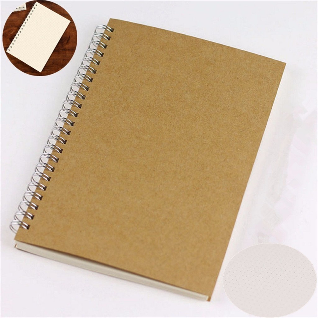 New Bullet Journal Notebook A5 Hardcover Cardboard Dot Grid Spiral ...
