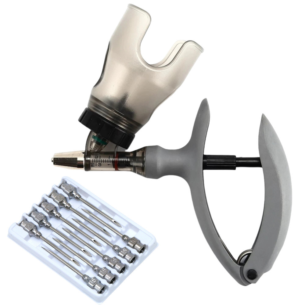 1Pcs 2/5ml Poultry With Scale Adjustable Automatic Syringe Continuous ...