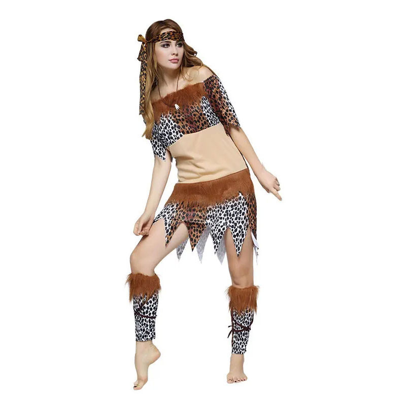 Primitive Caveman Native Indian Costume for Women Adult | Shopee ...