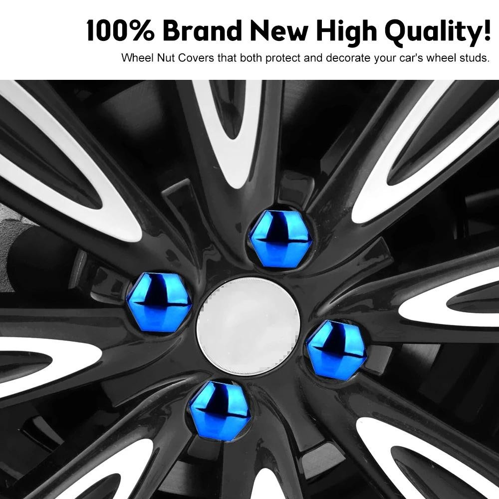 HOT 20pcs 21mm Car Tyre Wheel Hub Covers Protection Caps Dust Nuts Nut ...