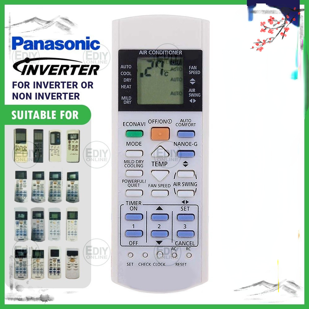 UNIVERSAL AIRCOND REMOTE CONTROL FOR INVERTER ECONAVI ( NANOE-G ) AIR ...