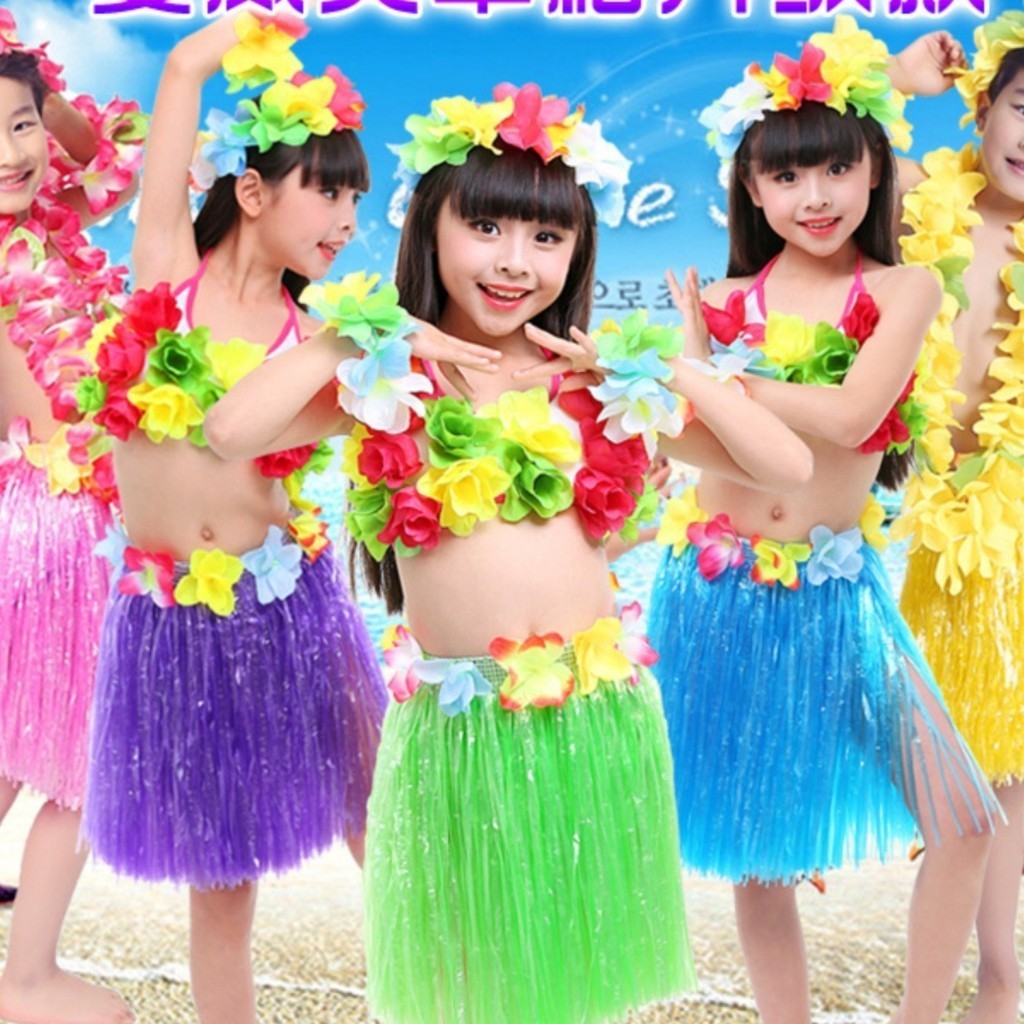 Hula Dress for Girls Hawaiian Dance Performance Costumes Props for ...
