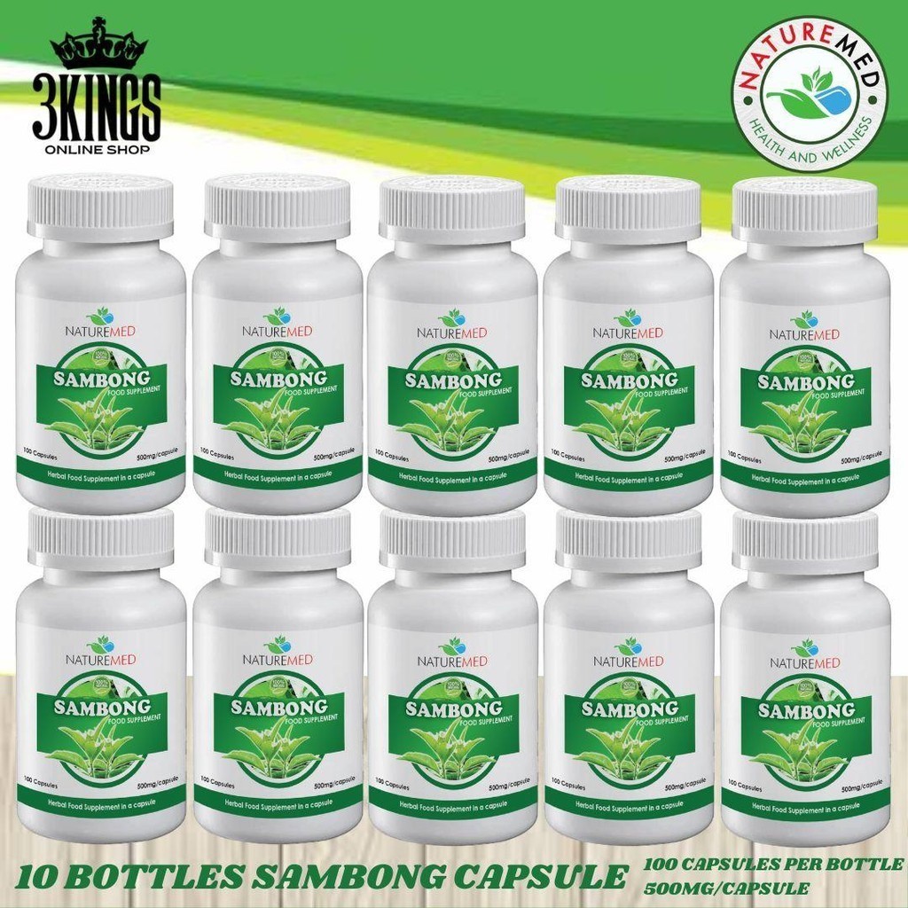 SAMBONG CAPSULE (NATUREMED) 50mg per Capsule | 100 Capsules per Bottle ...