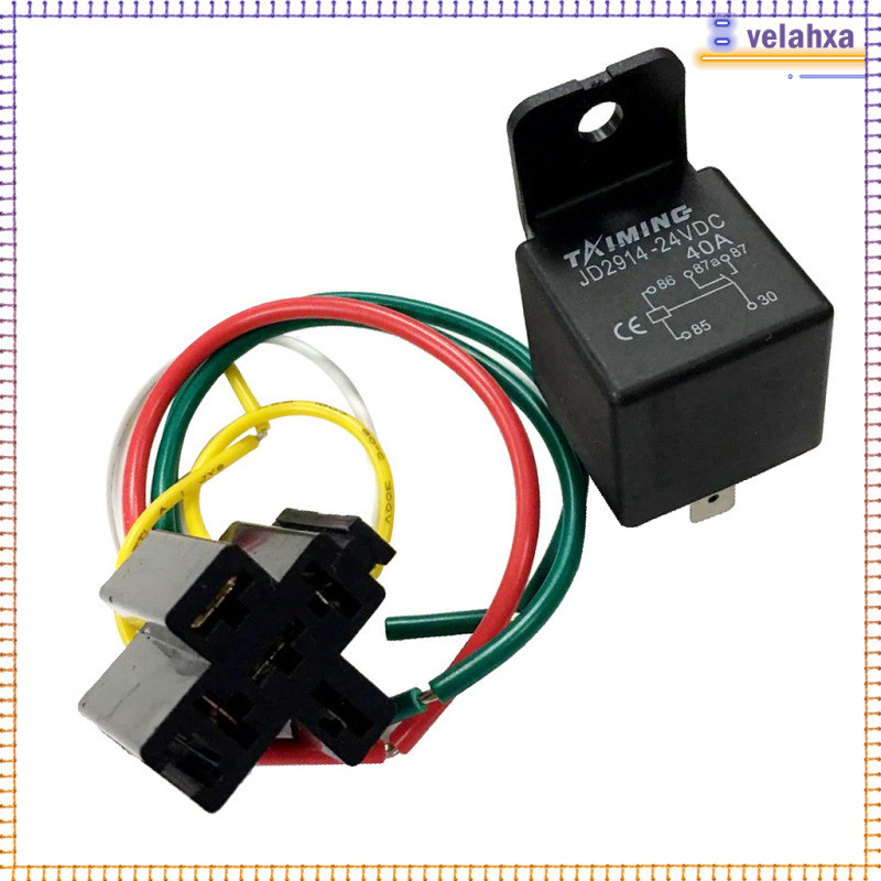 [Velahxa] Automotive Car Heavy Duty Power Relay 24V 40 Amp 5 Pin with ...