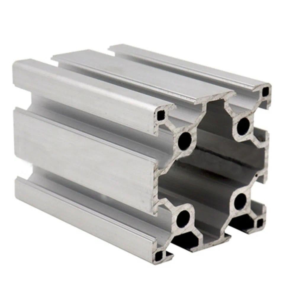 Silver 6060 T-Slot Aluminum Extrusions 60x60mm Aluminum Profile ...