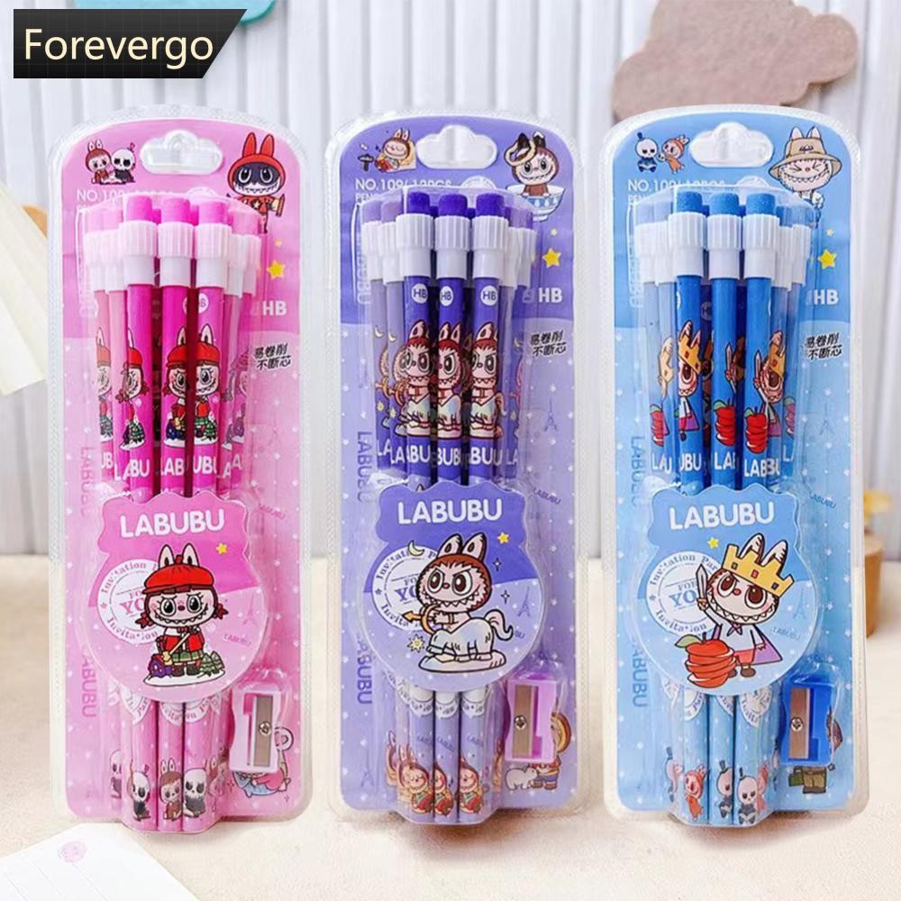 FOREVERGO Sanrio Kuromi Labubu HB Pencils 12 Pencils & 1 Pencil ...