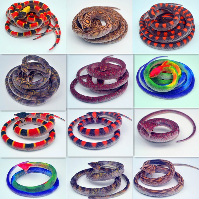 New simulation soft rubber TPR rubber prank toy fake snake length 70CM ...