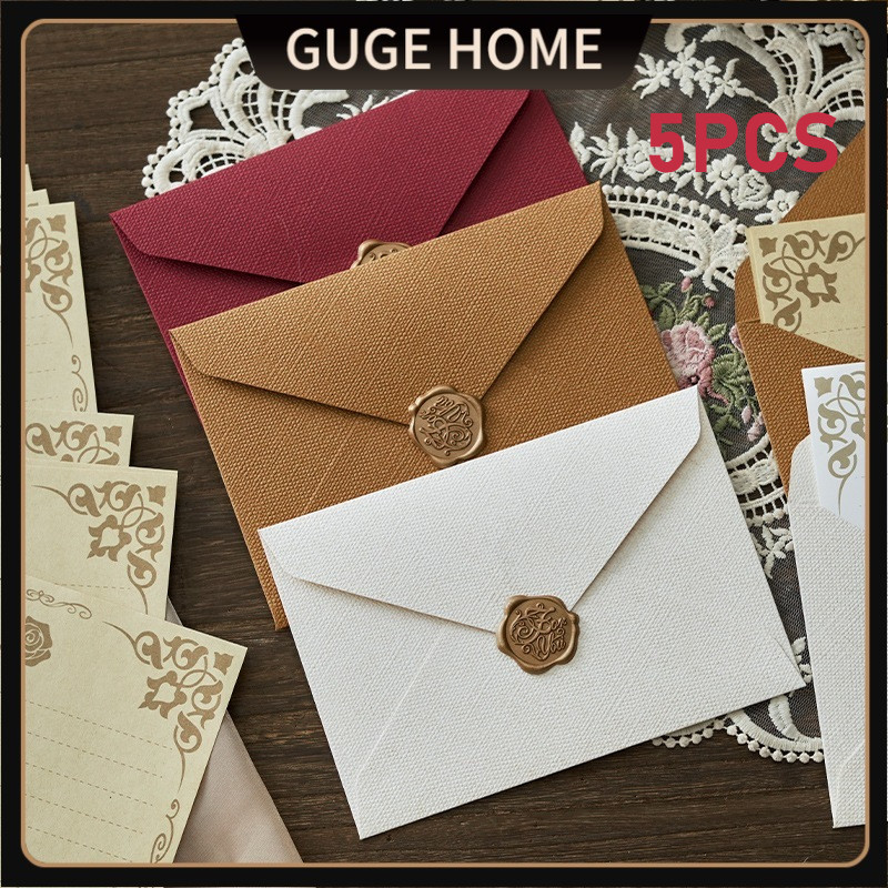 4R Vintage Linen Envelopes Retro Textured Envelope Greeting Cards ...